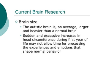 Current Research on Autism | PPT