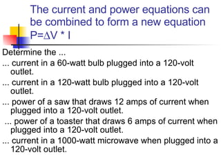 Current Resistance & Power | PPT