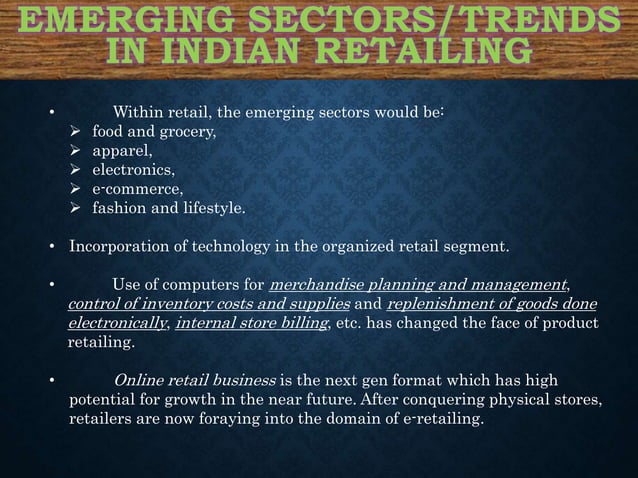 Current retail scenario | PPTX