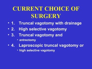 Current role of surgery in the management of peptic ulce (1) | PPT