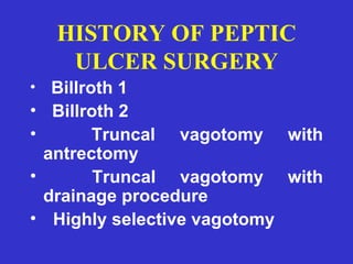 Current role of surgery in the management of peptic ulce (1) | PPT