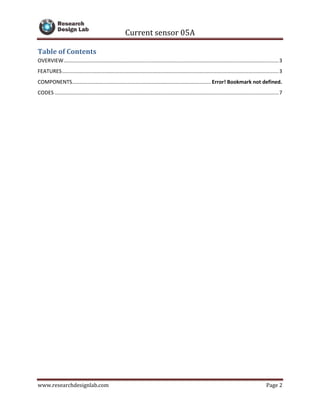 Current sensor 05A | PDF