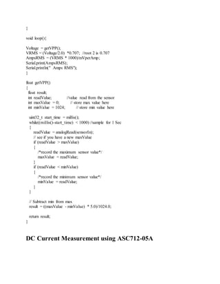 Current sensor base project | DOCX