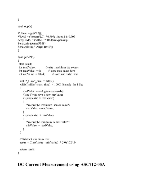 Current sensor base project | DOCX