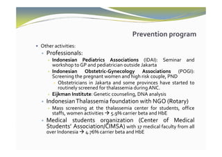 Indonesia - Current Situation in Control Strategies and Health Systems ...