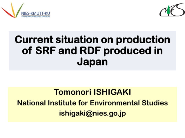 Current situation SRF and RDF in japan NIES Dr_ Ishigaki | PPT