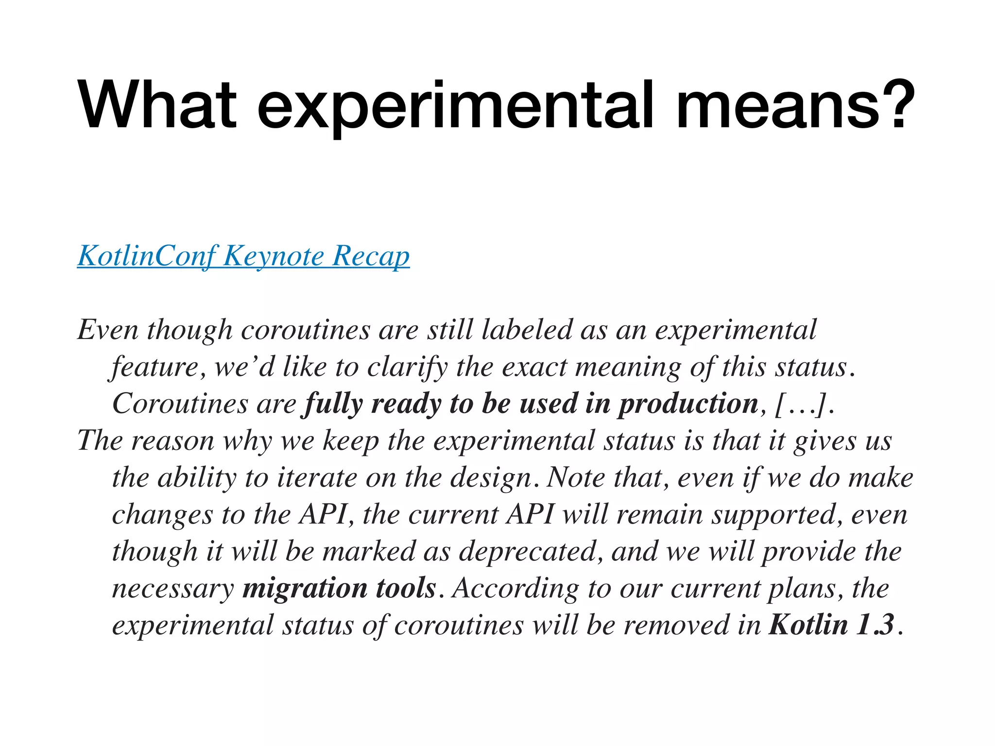 Current State of Coroutines | PPT