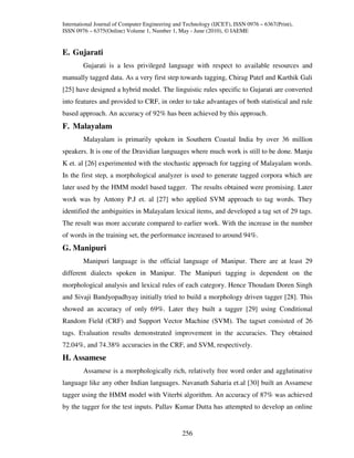 Current state of the art pos tagging for indian languages | PDF