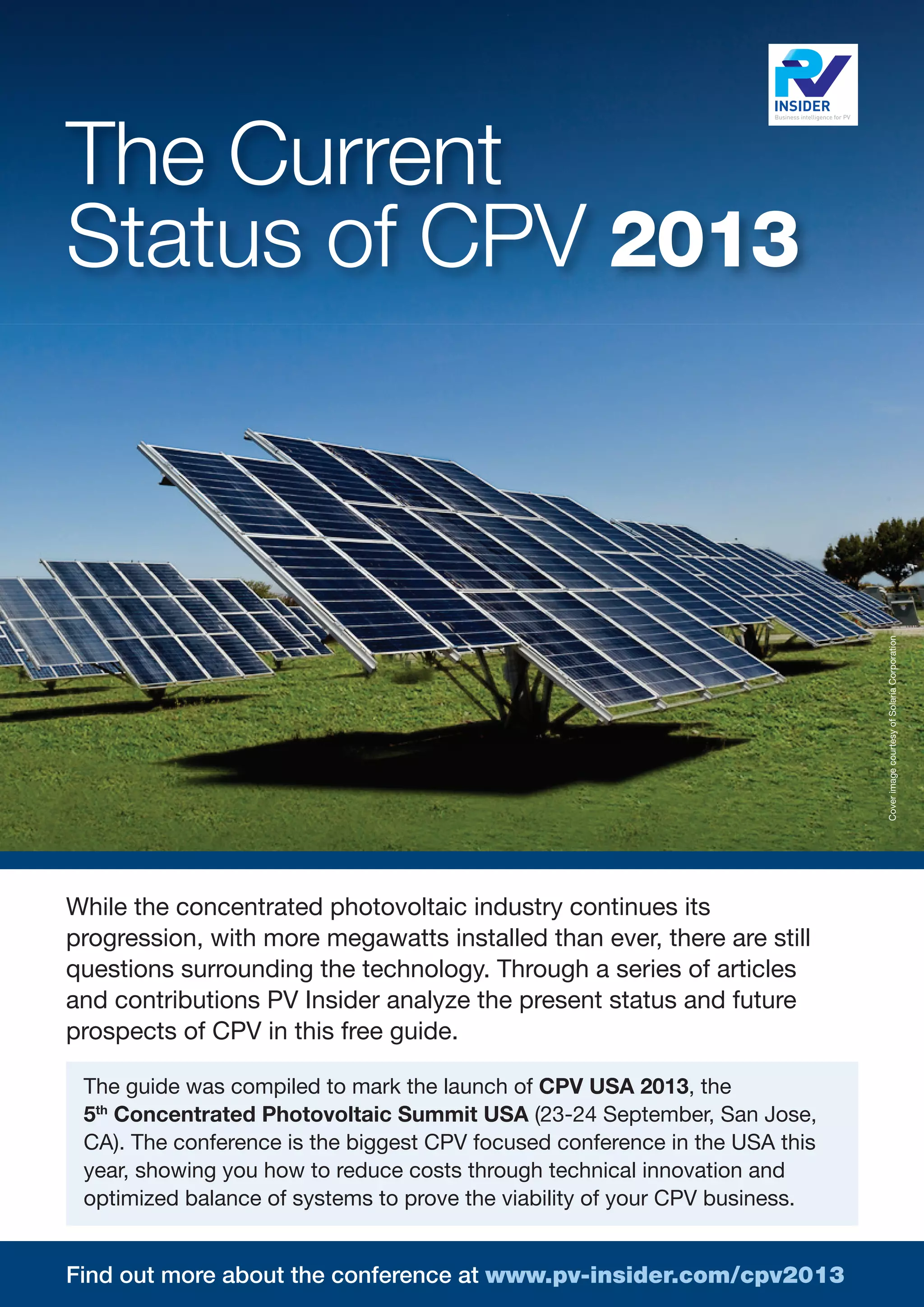 The Current Status of CPV 2013 | PDF