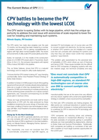 The Current Status of CPV 2013 | PDF