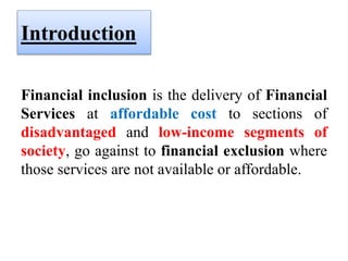 Financial Inclusion in India | PPTX