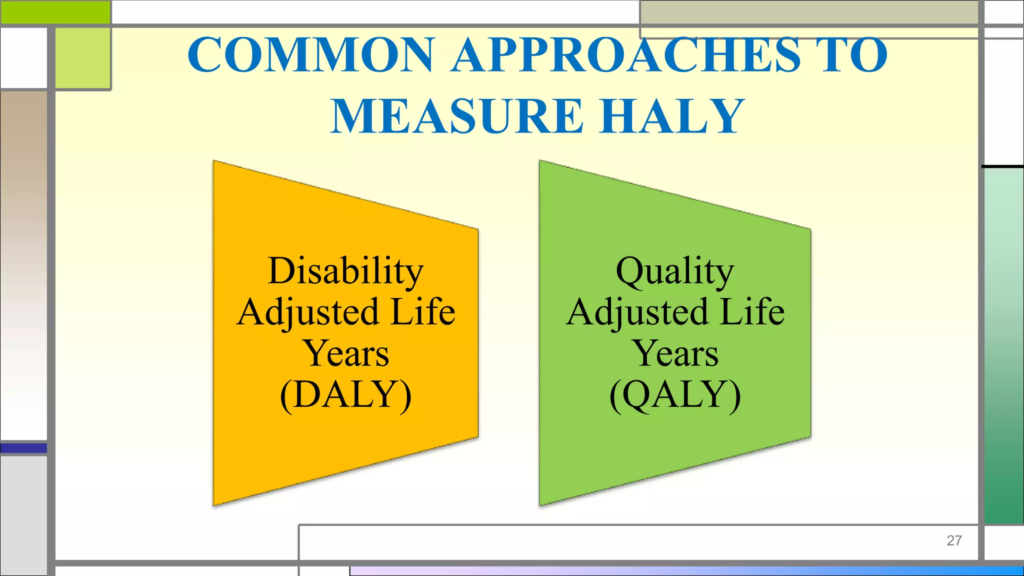 Current status of health and burden of disease | PPTX