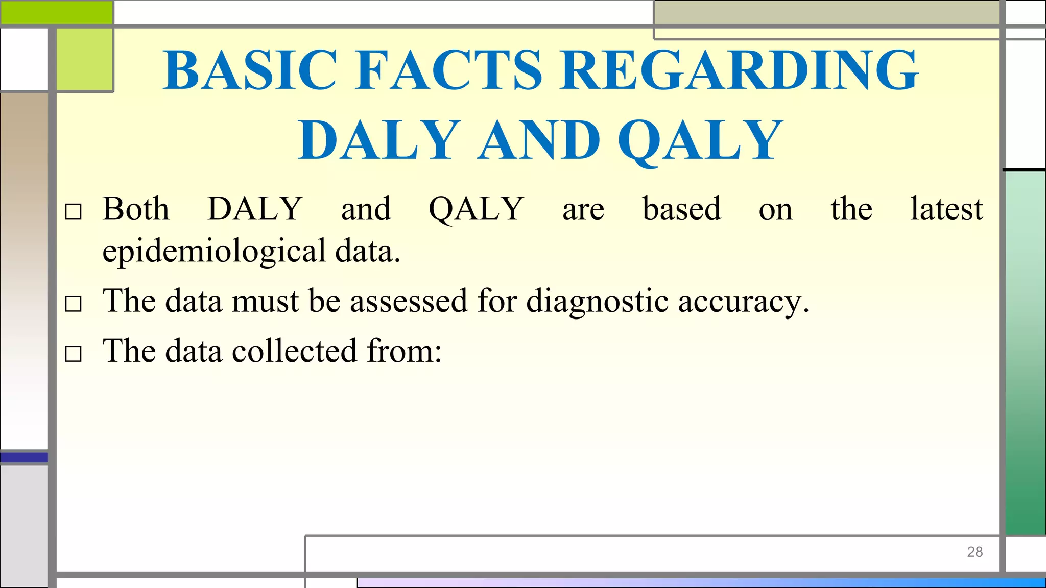 Current status of health and burden of disease | PPTX