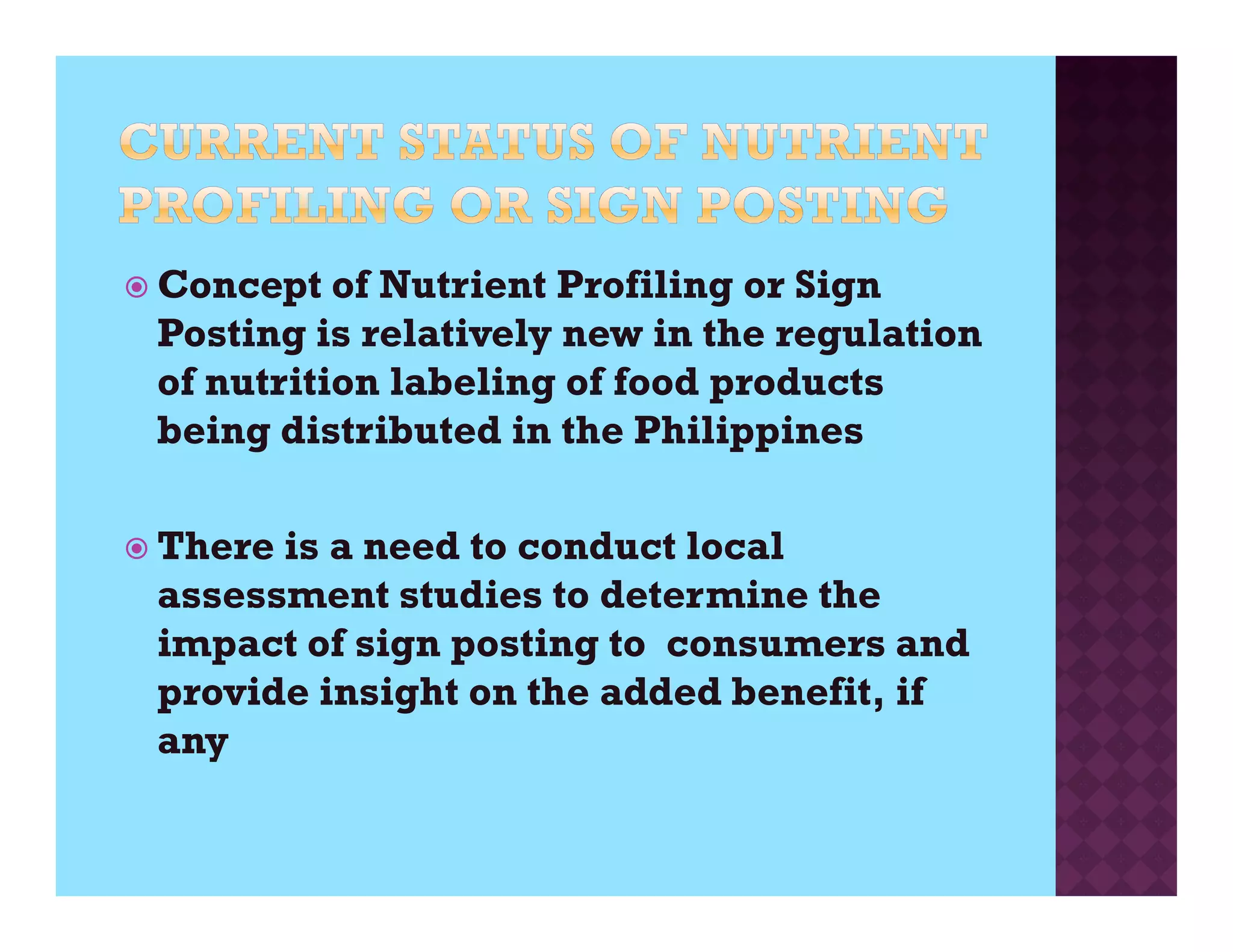 Current status of nutrition & health claims in philippines | PDF