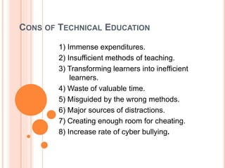 Current Status of Technical Education | PPTX
