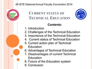 Current Status of Technical Education | PPTX