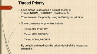 Threads in JAVA | PPTX