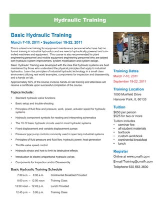 Current Training Schedule | PDF