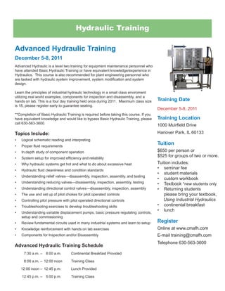 Current Training Schedule | PDF