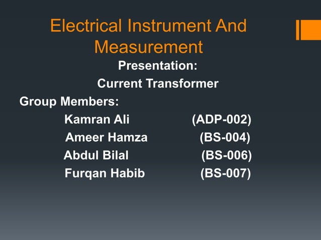 Current Transformer.pptx | Computer Networking | Computing