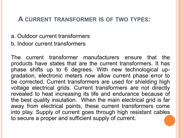 WHAT ARE CURRENT TRANSFORMERS? CONTROL THE POWER WITH CURRENT TRANSFORMERS | PPTX