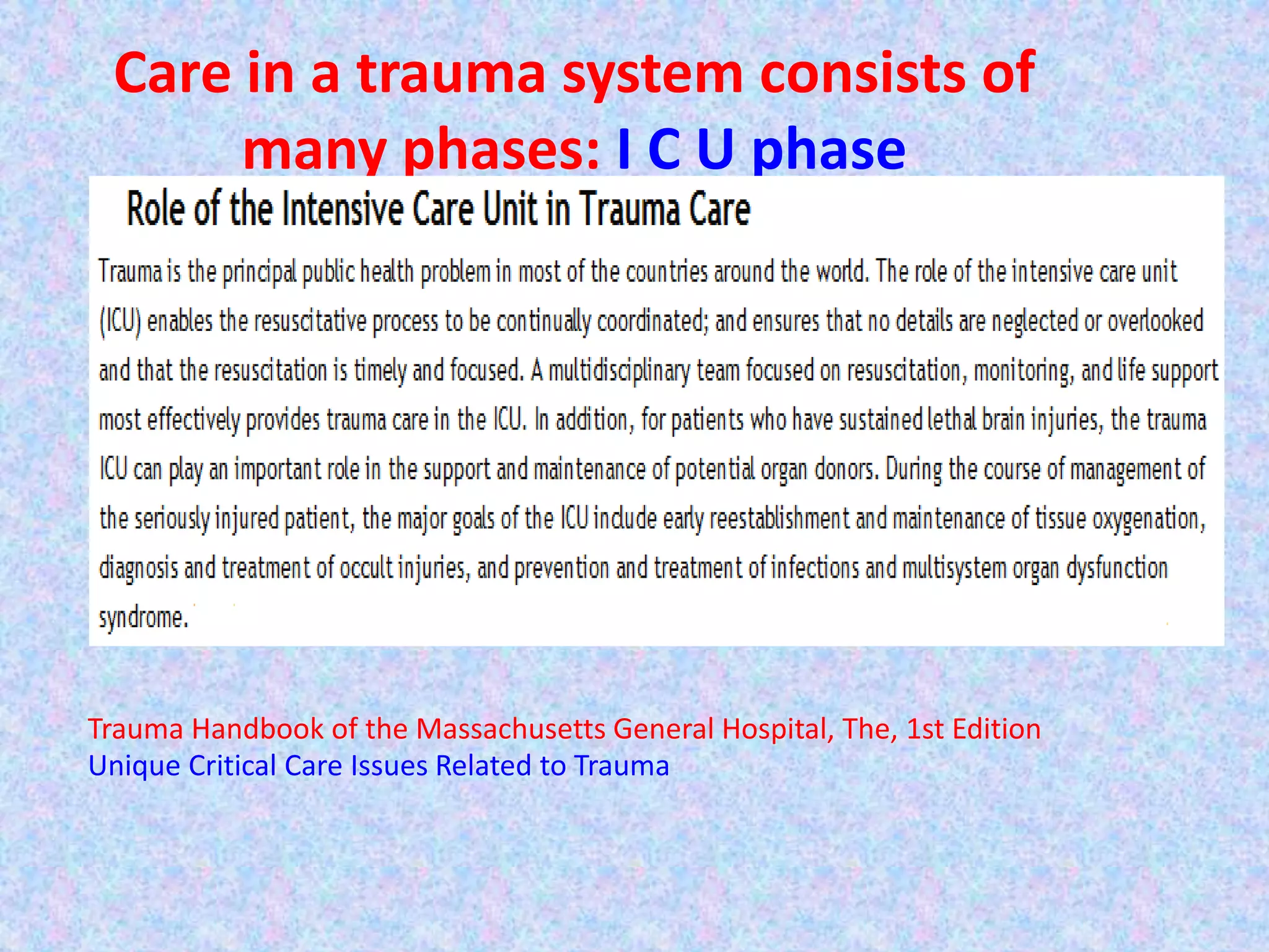 Current trauma manag, trauma system | PPTX
