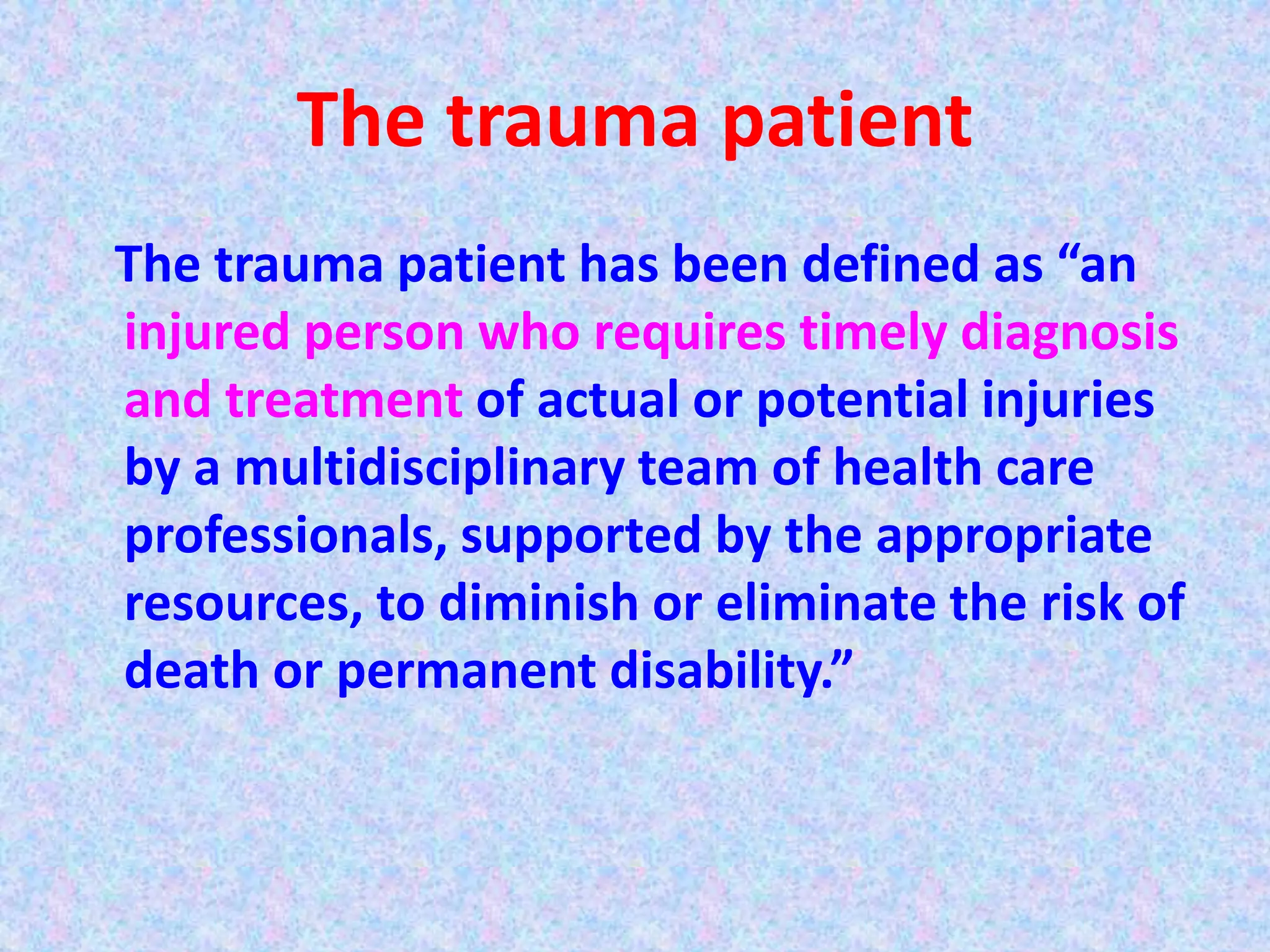 Current trauma manag, trauma system | PPTX