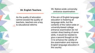 Current trends and issues in english language education in asia. | PPTX