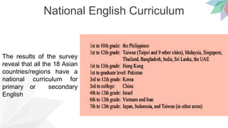 Current trends and issues in english language education in asia. | PPTX