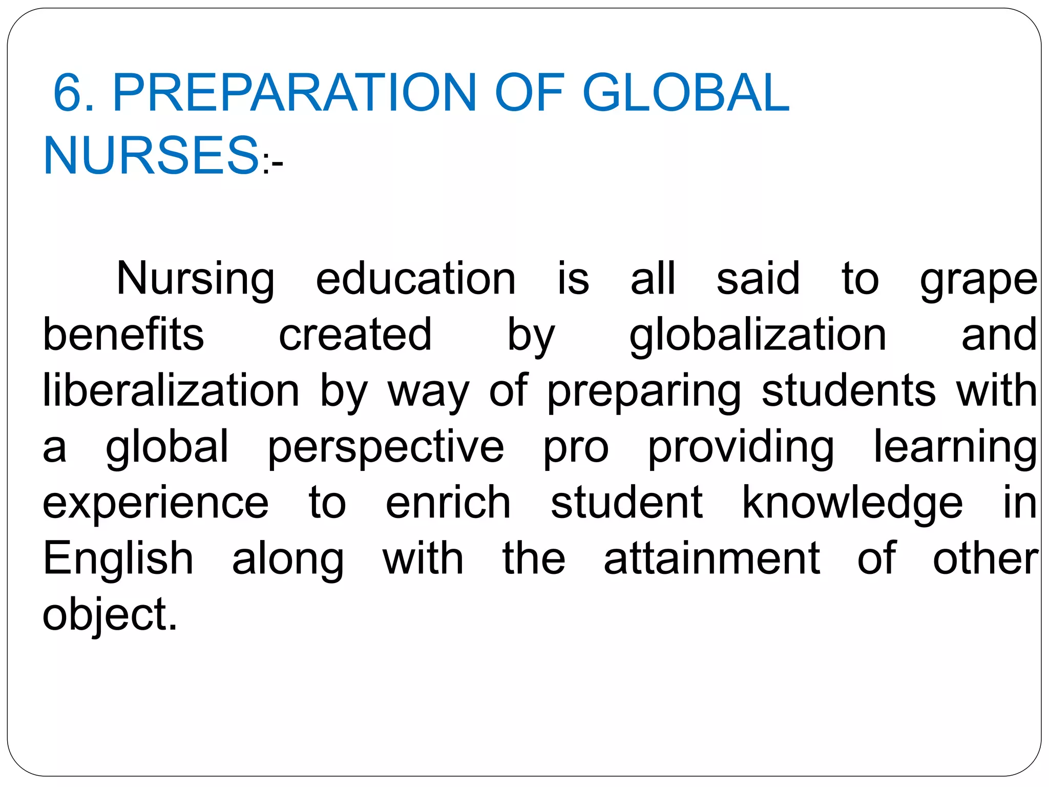 Current trends and issues in nursing education | PPTX