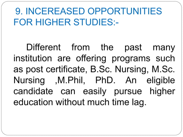Current trends and issues in nursing education | PPTX
