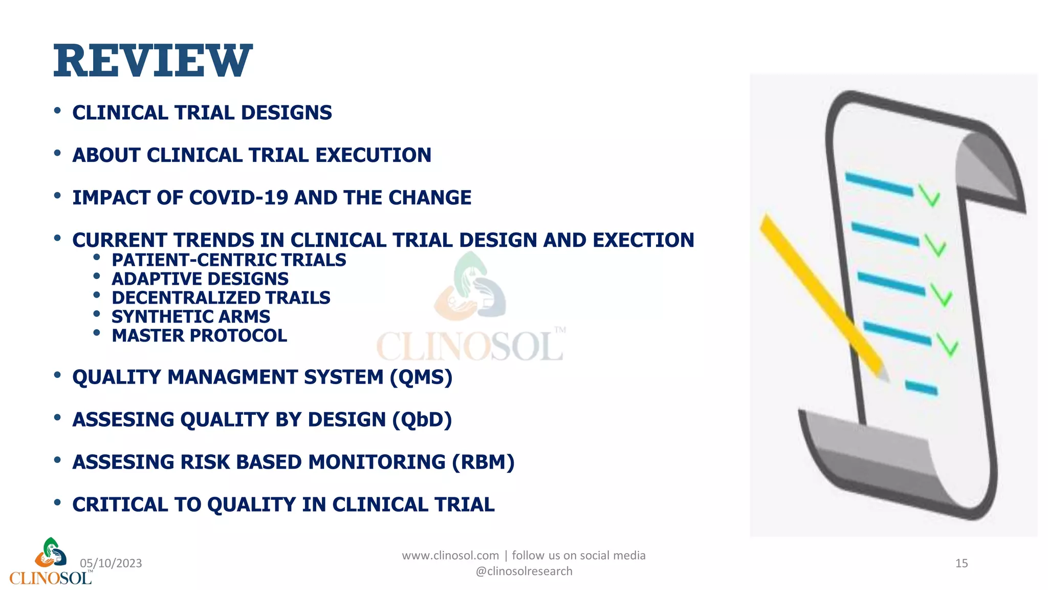 Current Trends in Clinical Trial Design and Execution | PDF