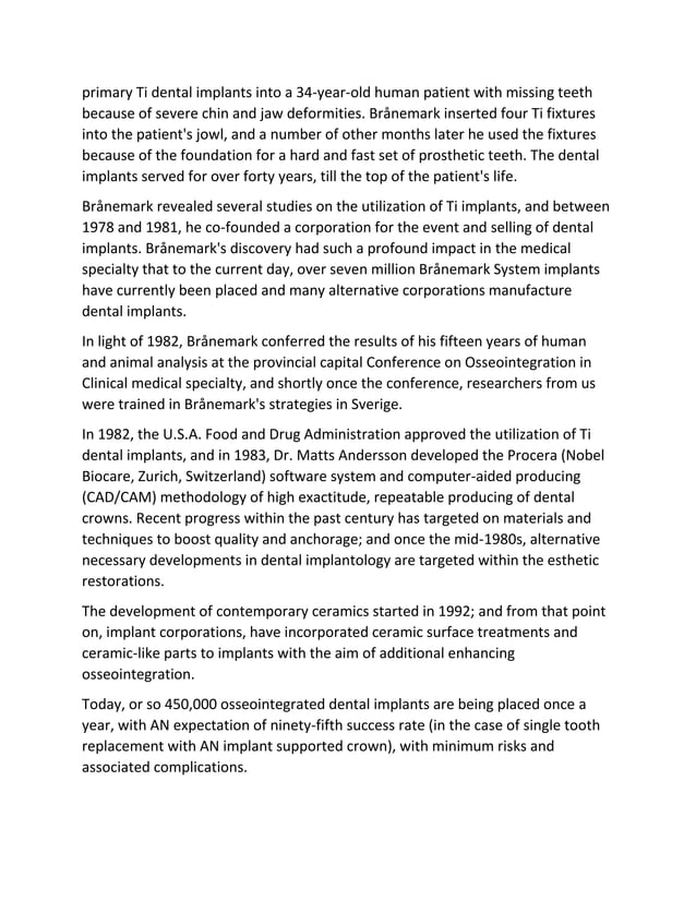 Current trends in dental implants | PDF