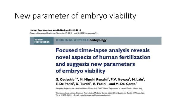 Current trends in embryology- role of Time-lapse embryo monitoring ...