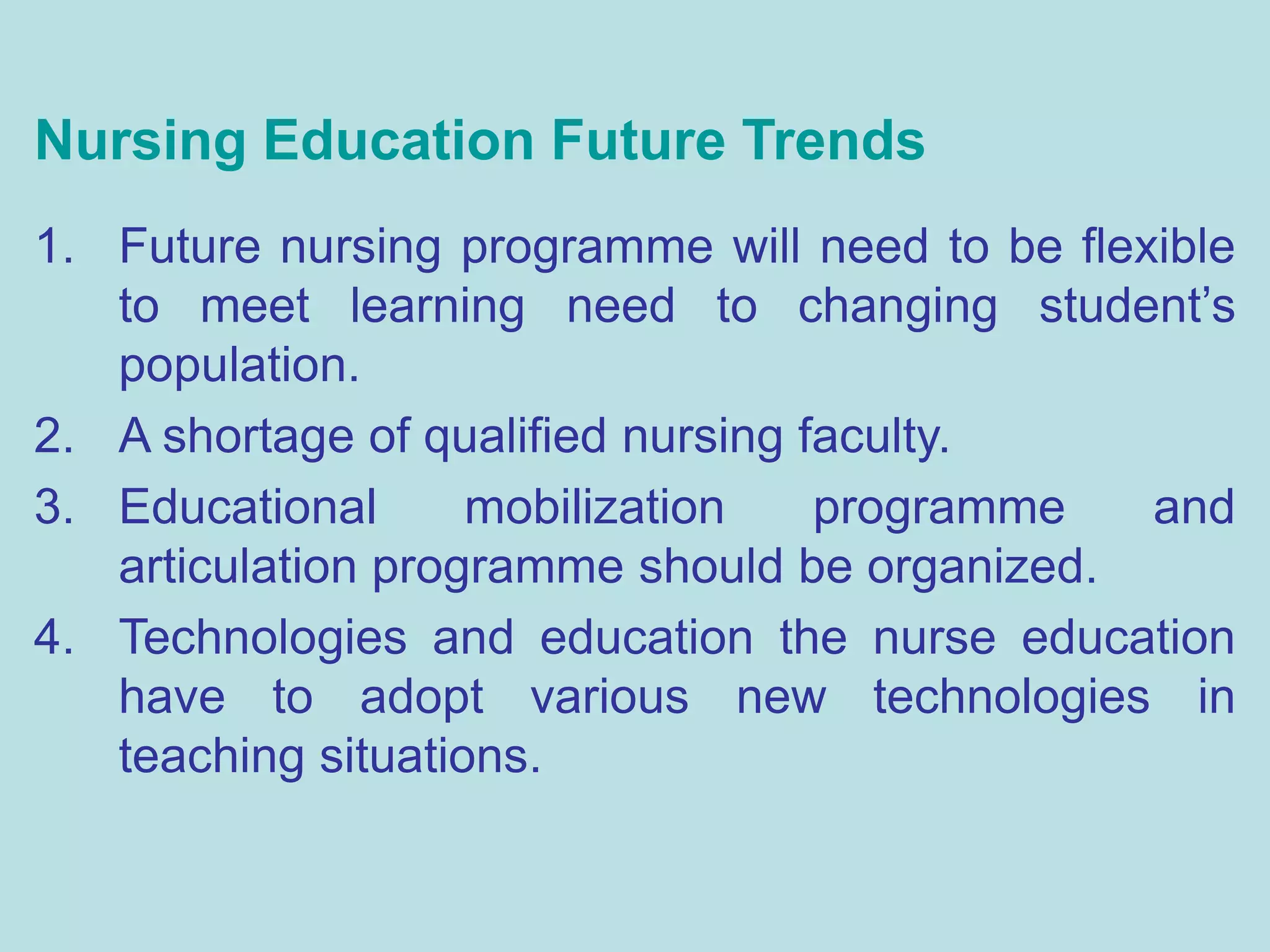 Current trends in nursing education | PPT