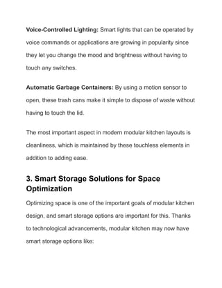 Current Trends in Smart Tech Integration in Modular Kitchen | PDF