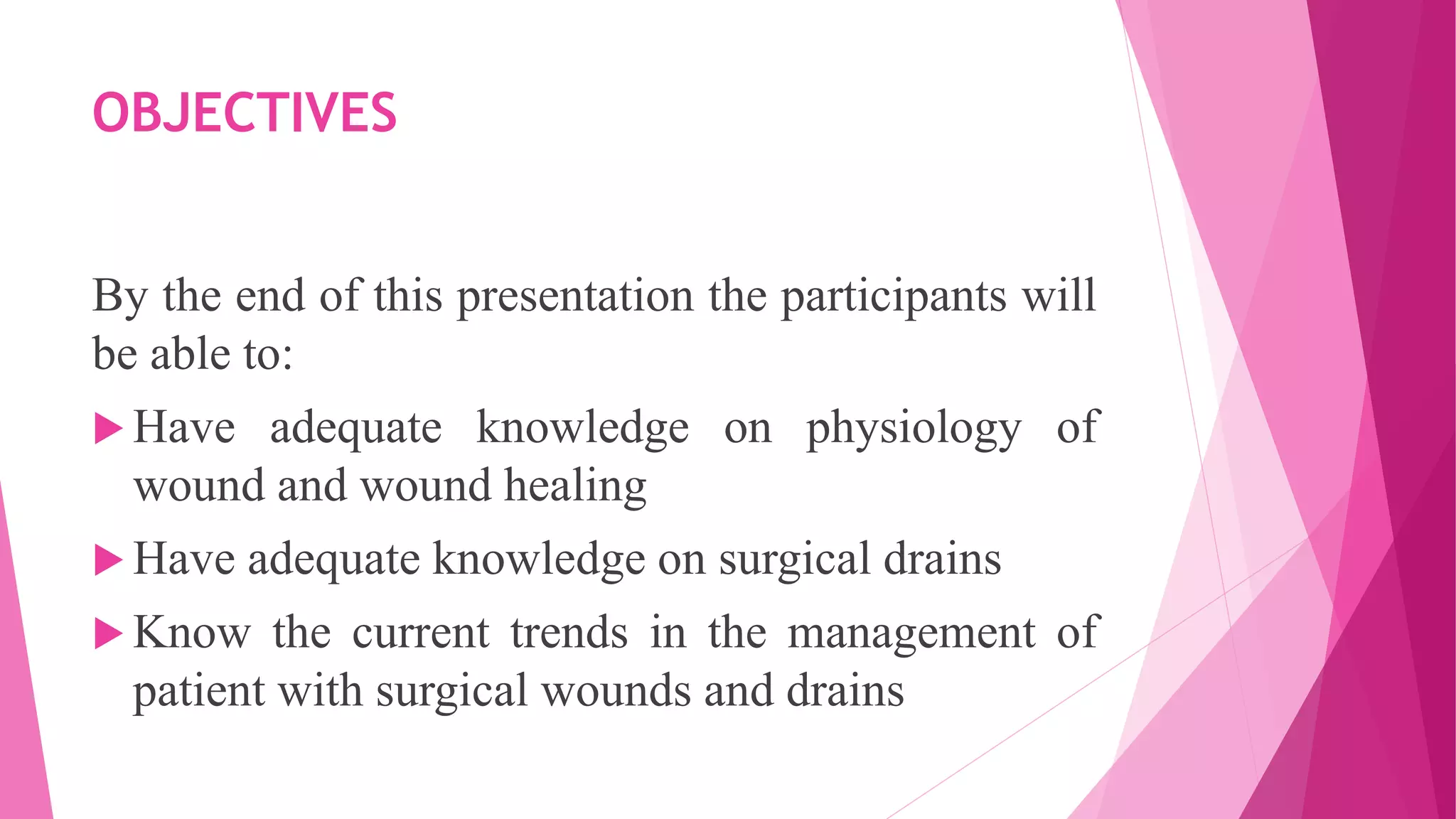 Current trends in the management of surgical wounds and surgical drains.pptx