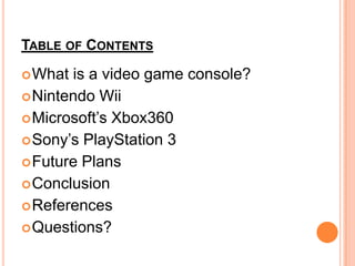 Current Video Game Consoles | PPT
