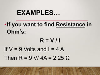 Current, Voltage, and Resistance.ppt