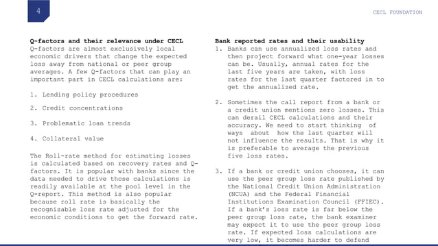 Current Write-off Rates and Q-factors in Roll-rate Method | PPTX