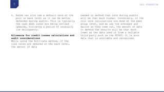 Current Write-off Rates and Q-factors in Roll-rate Method | PPTX