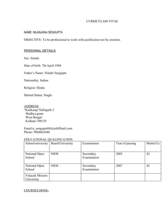 Curriculam vitae | PDF