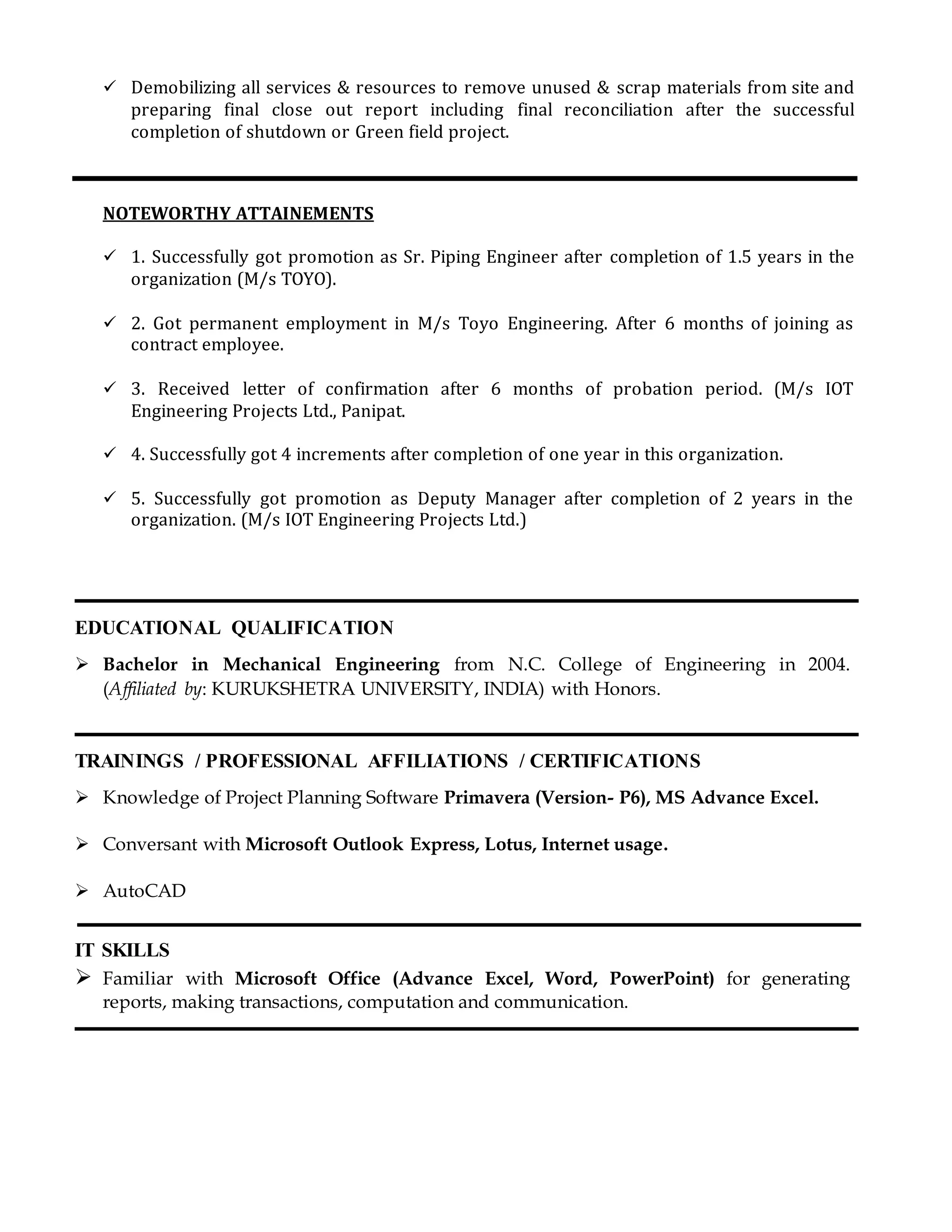 Curriculam vitae deepak | DOCX | Civil Engineering Industry | Industries