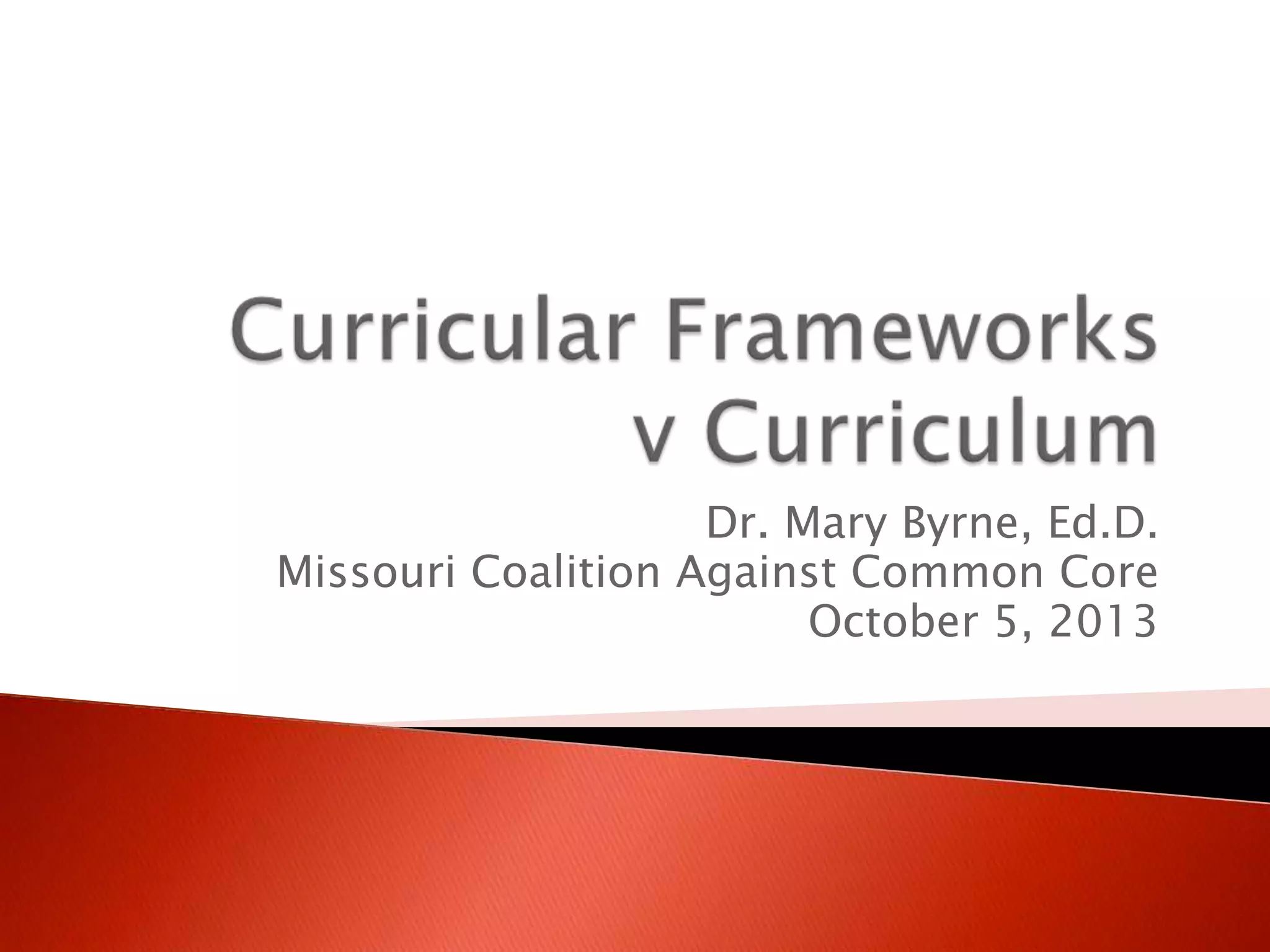Curricular frameworks | PPT