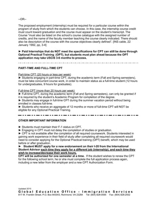 Curricular practical training | PDF