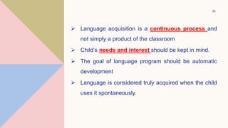 Curricular strategies in enhancing language in varying philosophies ...