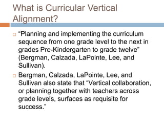 Curricular vertical alignment | PPTX