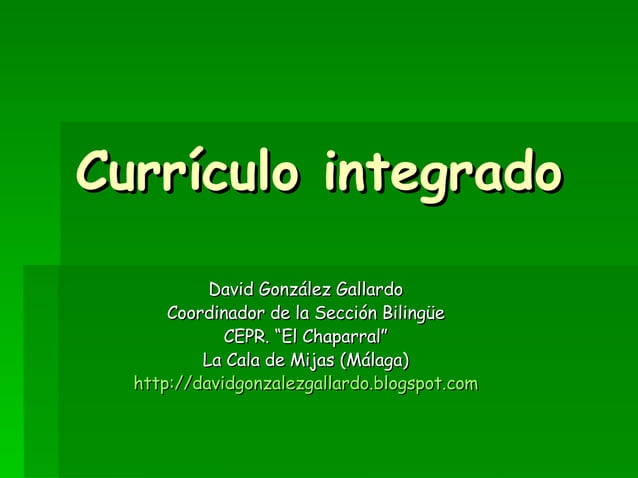 curriculo integrado | PPT