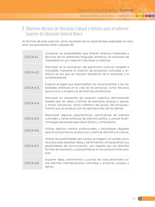 Curriculo educacion cultural y artistica | PDF