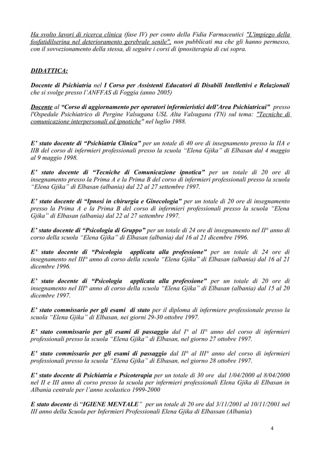 Curriculum Michele Grana | PDF
